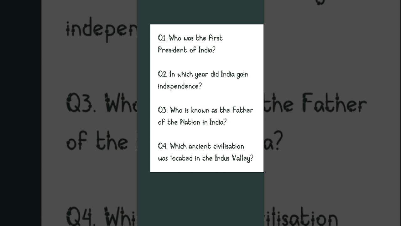LETS CHECK YOUR GENERAL KNOWLEDGE WITH THESE BASIC INDIAN HISTORY ...