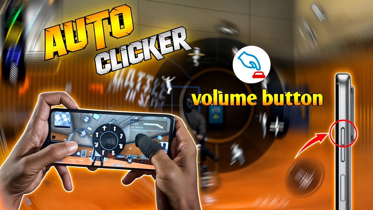 Auto clicker on volume button⚡ ।। emote auto clicker for free fire ⚡ ...