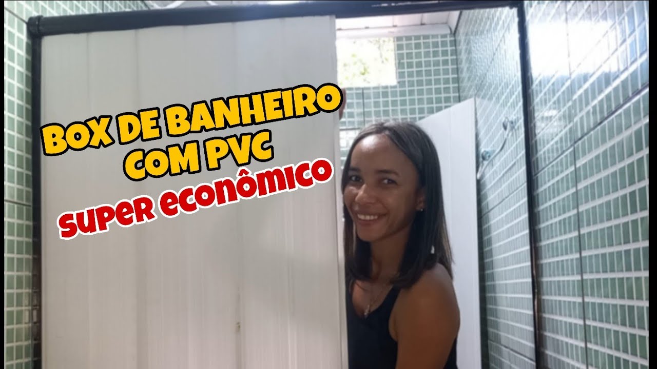 BOX DE BANHEIRO COM PVC/fácil E econômico - YouTube