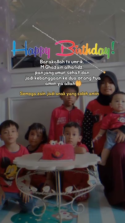 Ulang tahun kaka Zain - YouTube