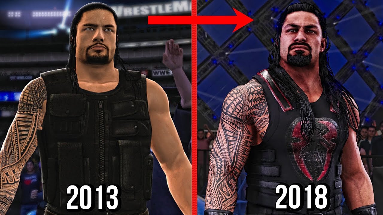 The Evolution Of Roman Reigns In WWE Games! ( WWE 2K14 To WWE 2K19 ...