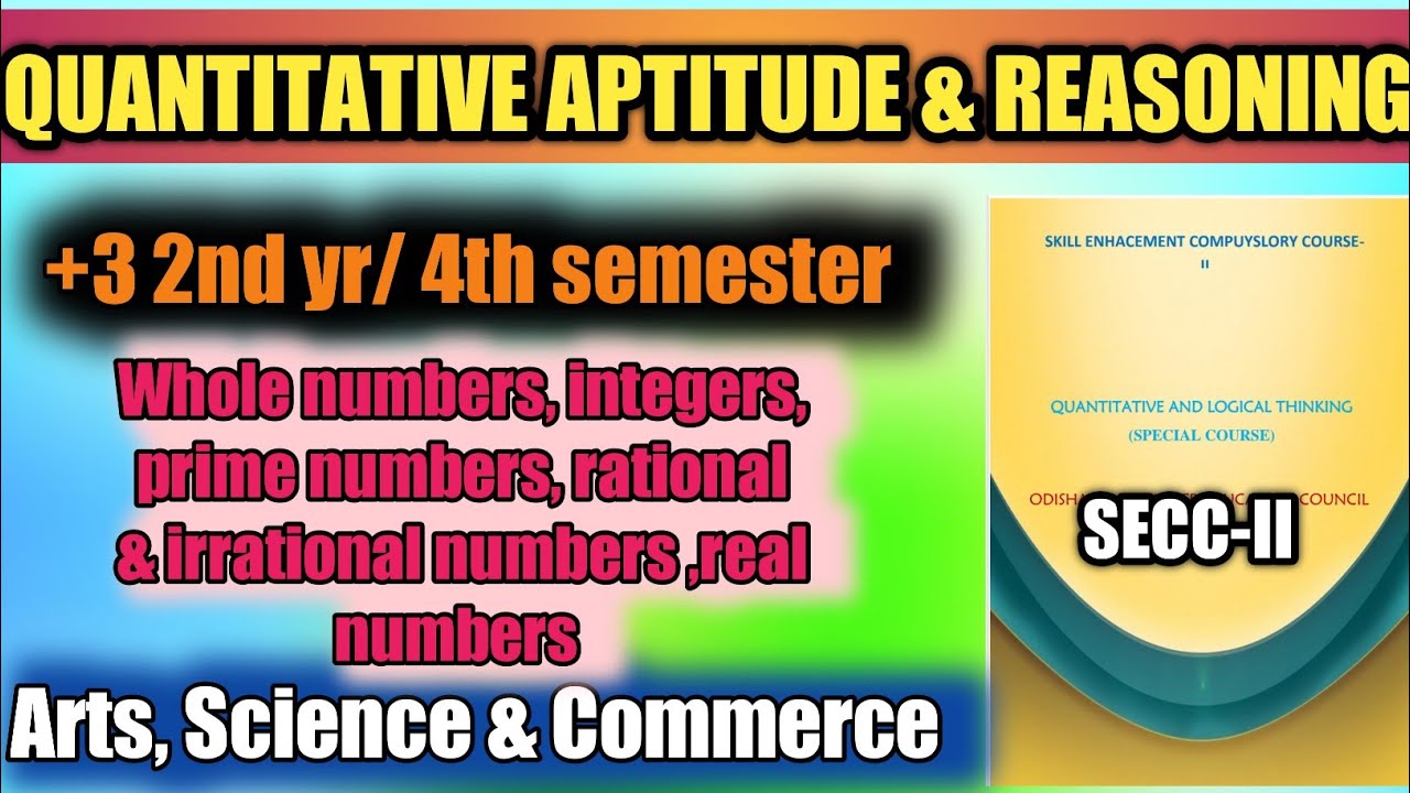 Quantitative aptitude & logical thinking|SEC 2|+3 4th Semester qlt ...