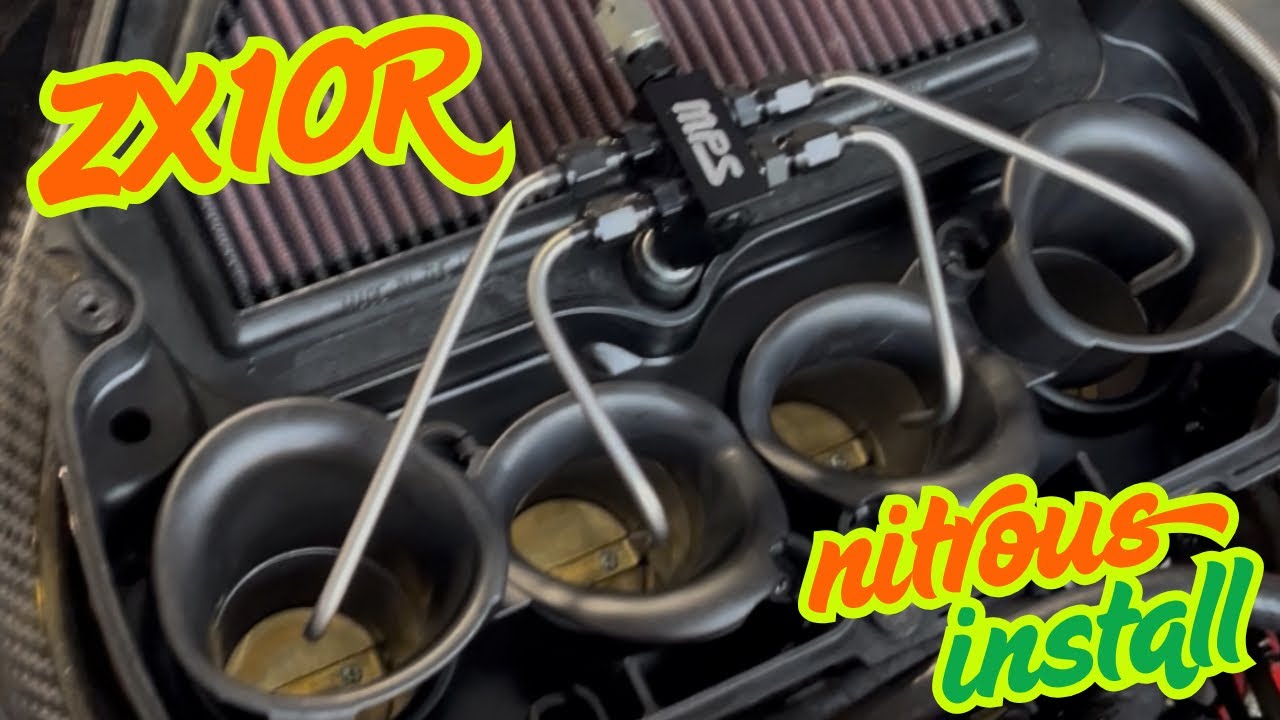 ZX 10 Drag Bike with nitrous mini controller - YouTube