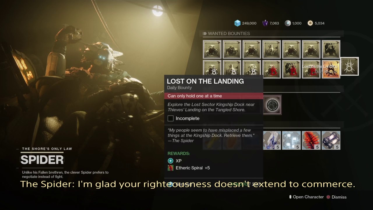 Idle Dialogue, Tangled Shore | The Spider: "Your Righteousness Doesn't ...