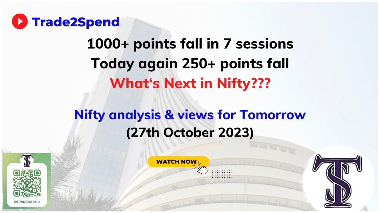 Nifty daily analysis and level for 27th Oct | 1000+ points fall in ...