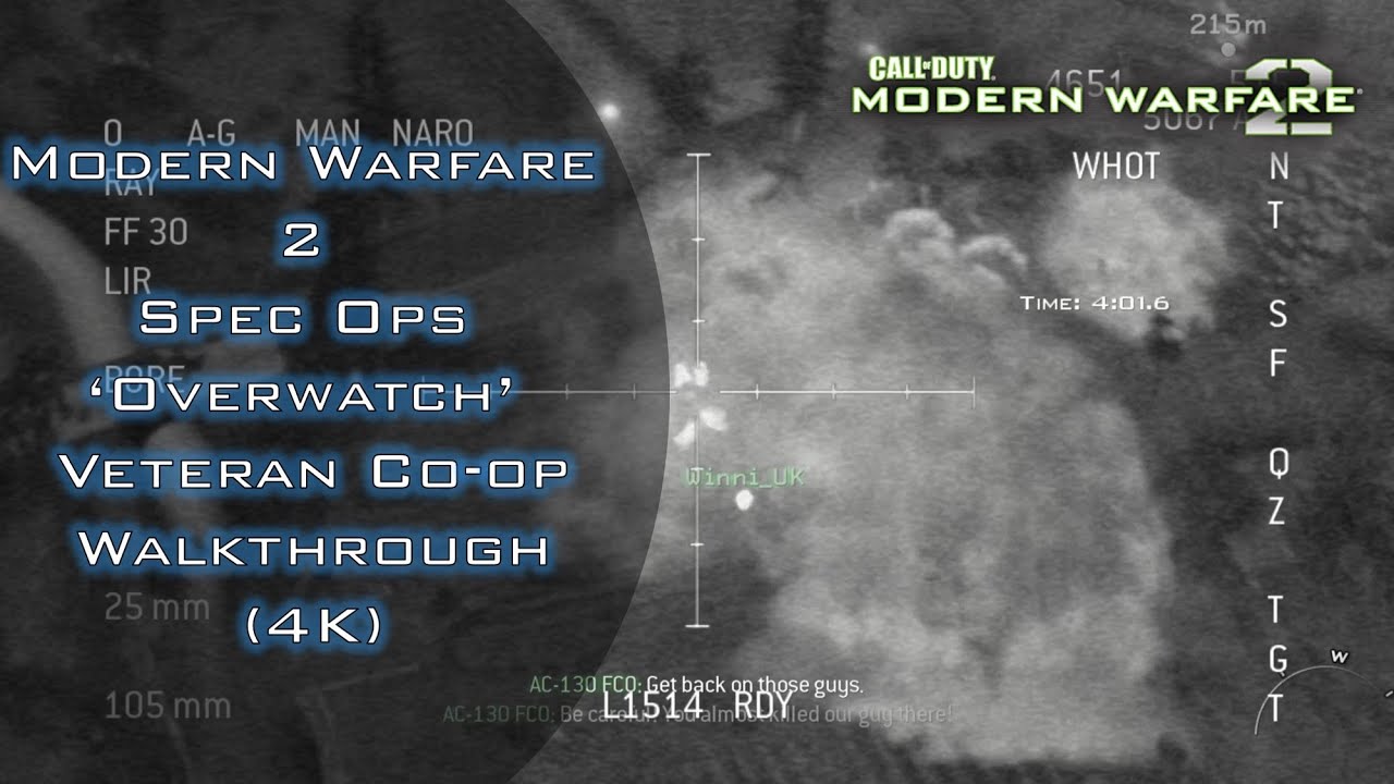 Modern Warfare 2 Spec Ops 'Overwatch' Veteran co-op Walkthrough (4K ...