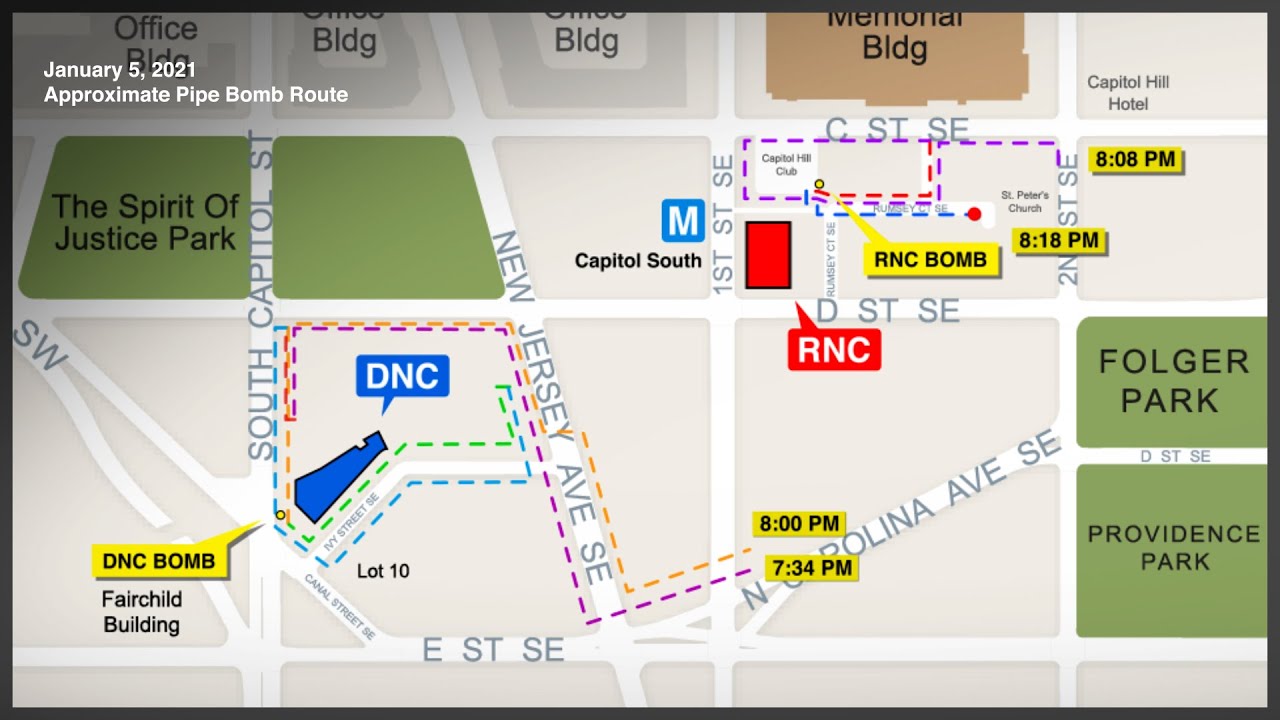 January 5 Pipe Bomb Investigation: Route and Video of Suspect - YouTube