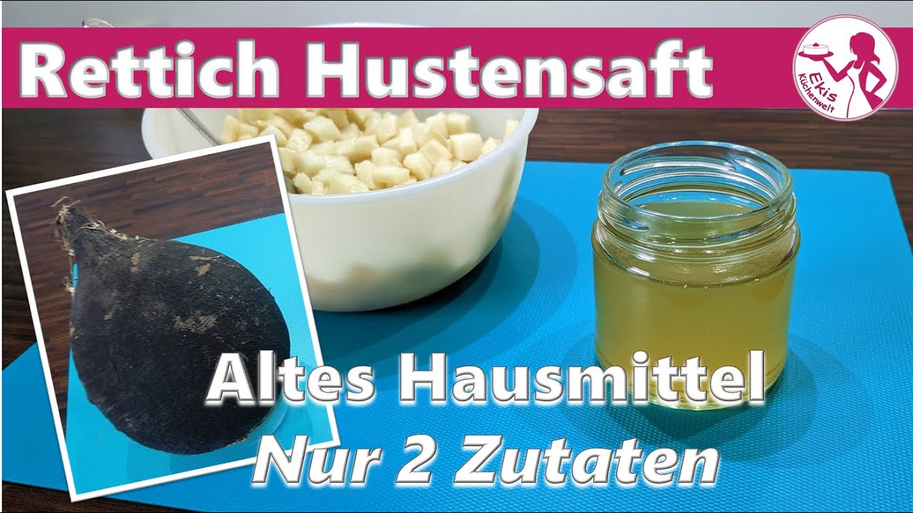 Hustensaft Schwarzer Rettich und Honig | Husten Hausmittel mit Honig ...