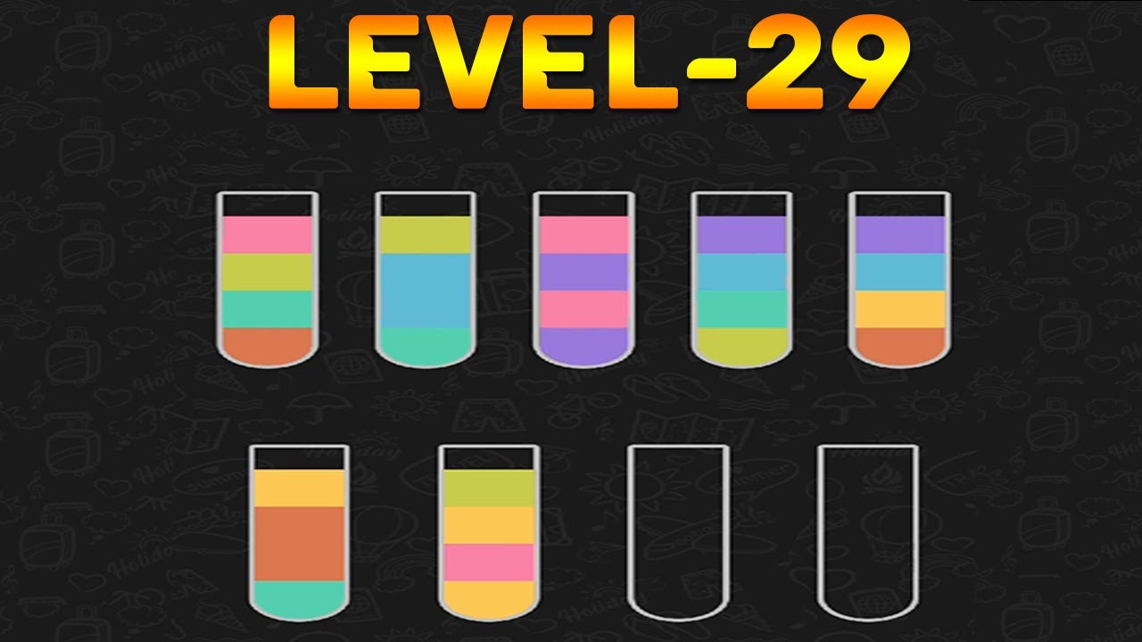 Water Sort Puzzle - Level 29 - YouTube