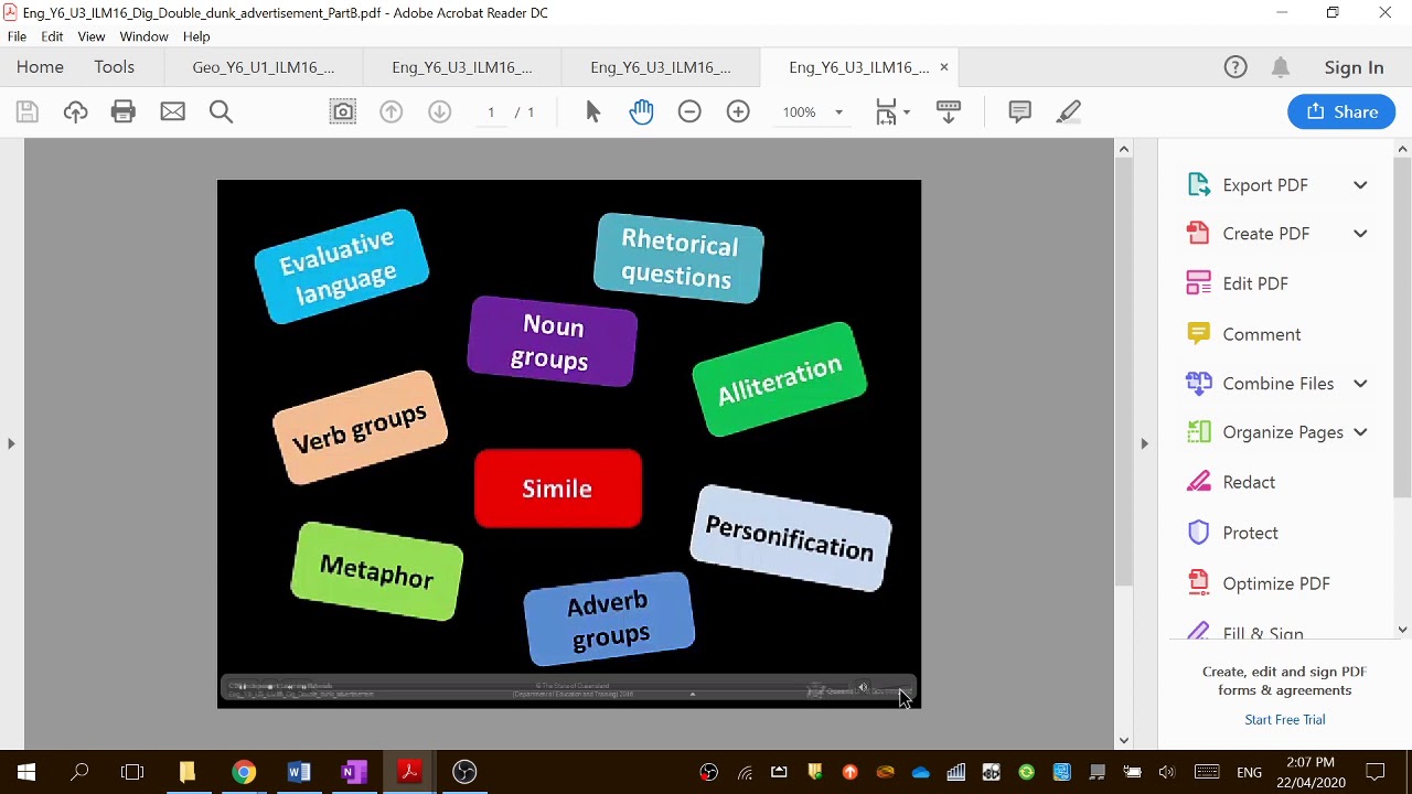English T2 W1 Wednesday Lesson 3 - Double Dunk Ad Part B - YouTube