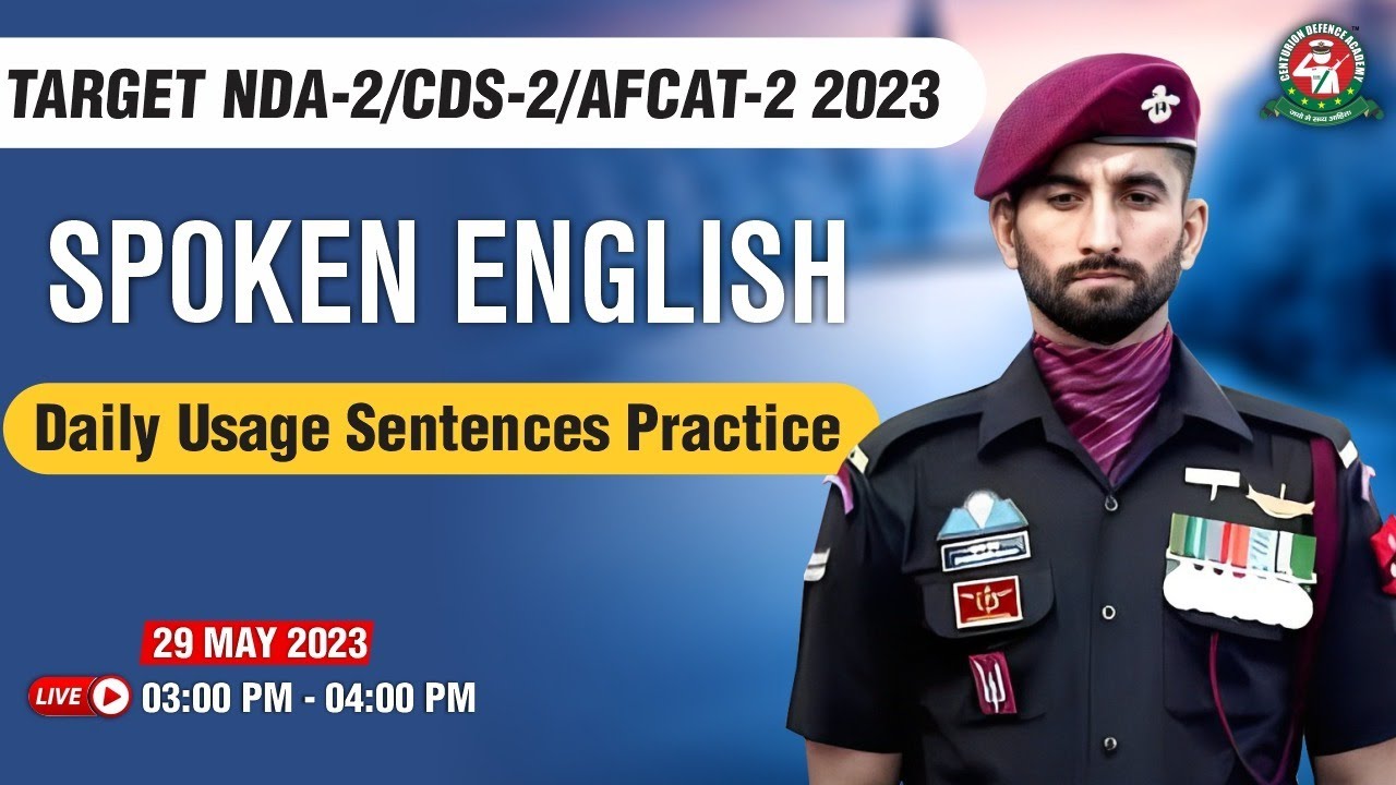 Best Spoken English Class | English Tutorial 2023 | Best NDA/CDS/AFCAT ...