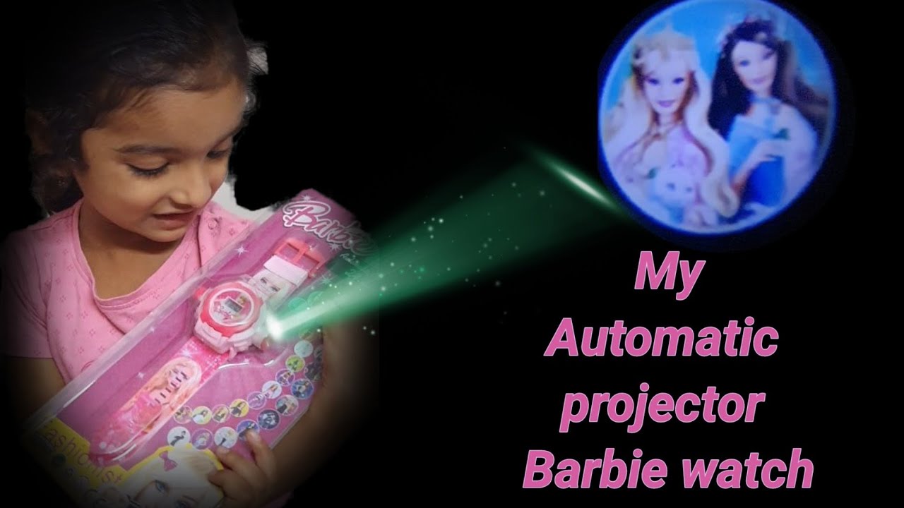 Automatic Projector Barbie watch with 24 shades for kids - YouTube
