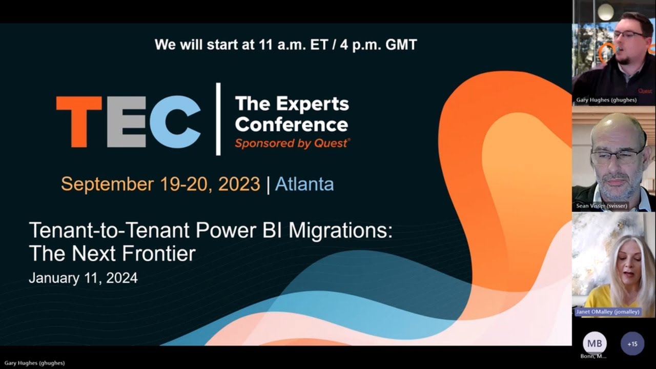 TEC - Tenant-to-Tenant Power BI Migrations - The Next Frontier - YouTube