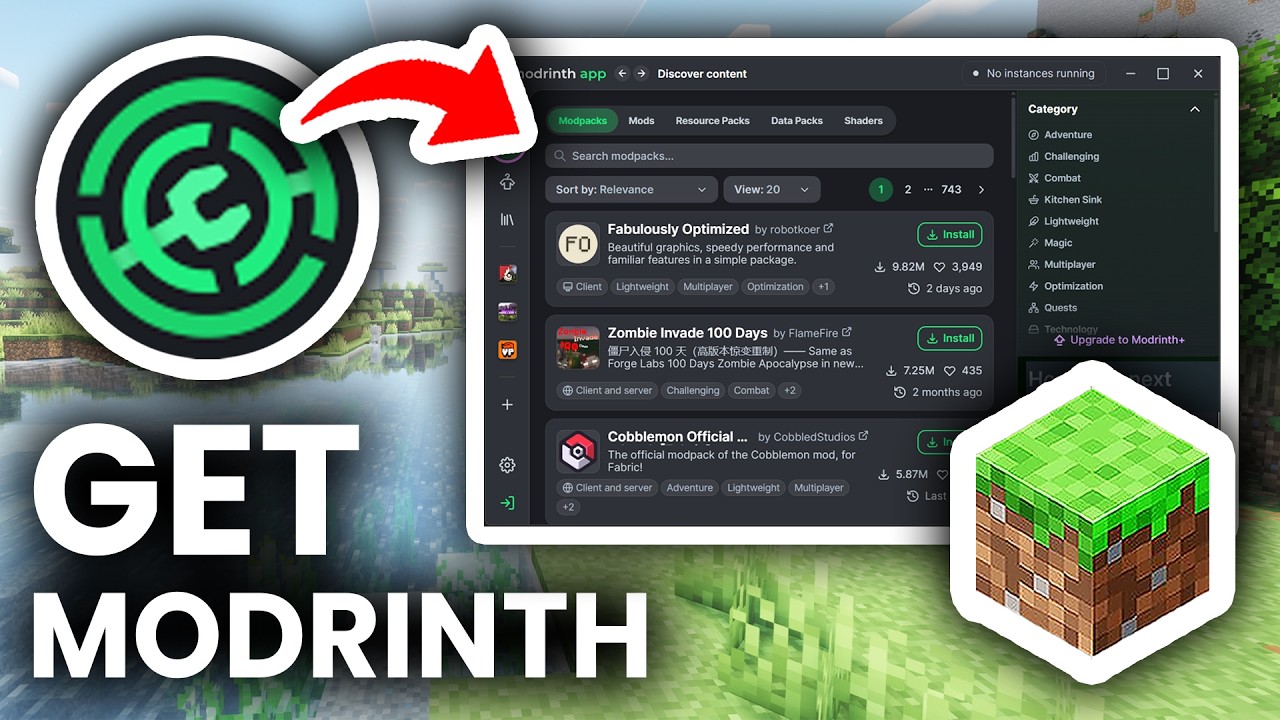 How To Download & Install Modrinth For Minecraft Mods/Modpacks - YouTube
