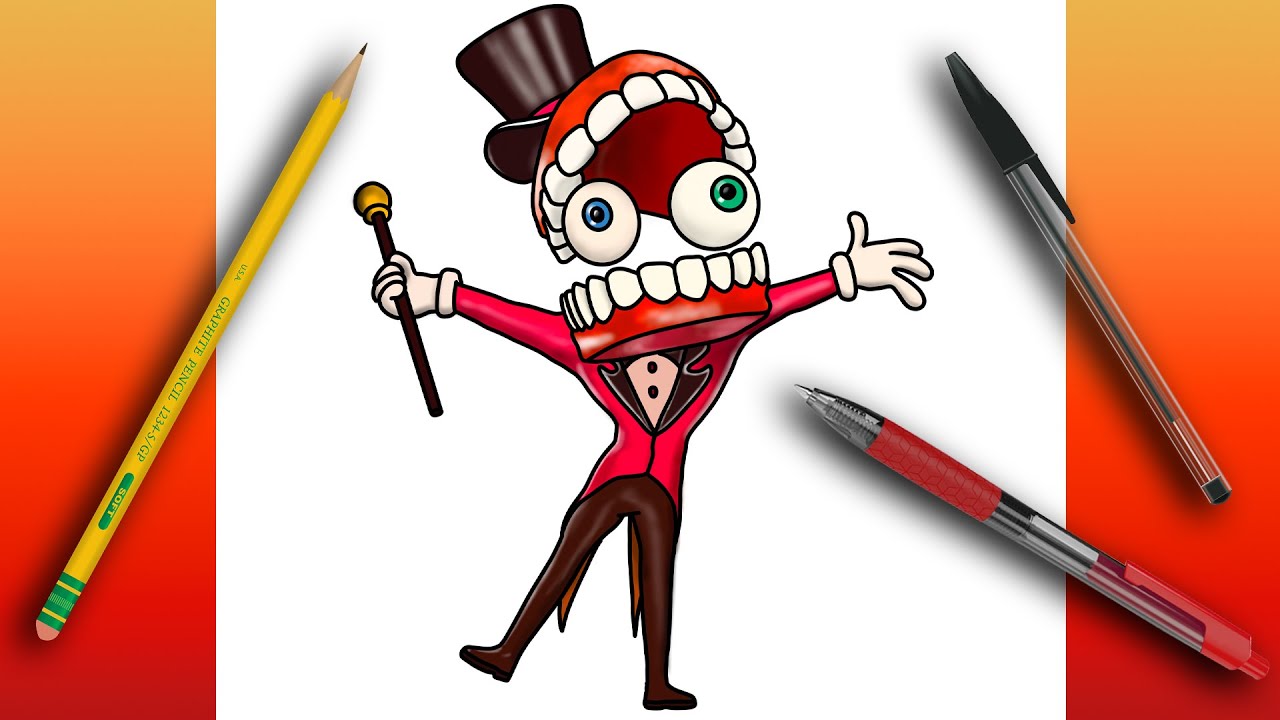 How to draw Caine | The Amazing Digital Circus - YouTube