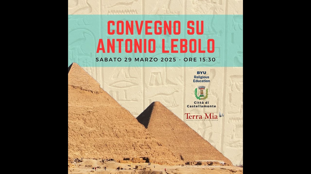 Commemorazione di ANTONIO LEBOLO Ricercatore di antichità egizie - YouTube