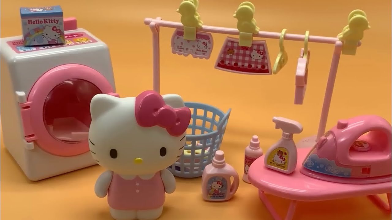 9 minutes Satisfying with Unboxing Hello Kitty Laundry ASMR - YouTube