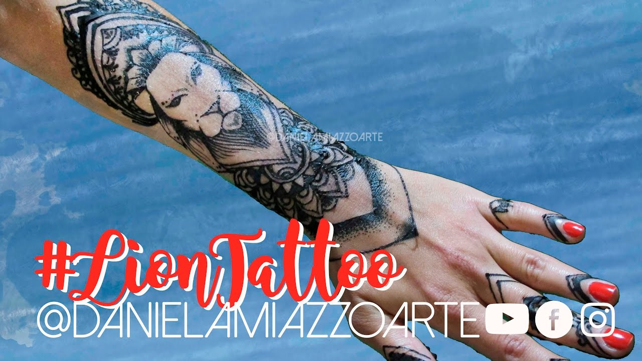 #Lion Tattoo - Tutorial Black Henna Art Design / How do henna tattoo ...