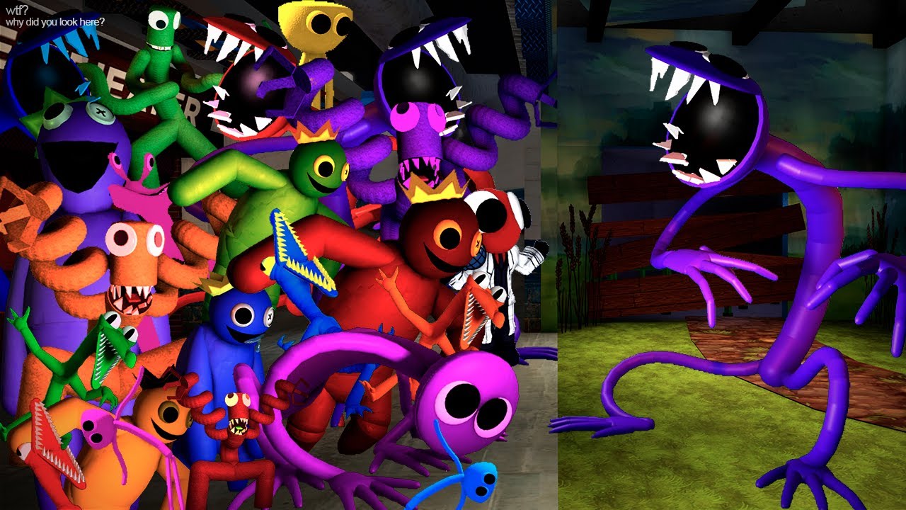 FNF Purple Swaps Boyfriend but vs Rainbow Friends All Phases Friday ...