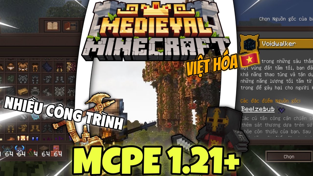 Cách Tải Addon/Mod Medieval Thời Kỳ Trung Cổ Giống PC Trong MCPE 1.21 ...
