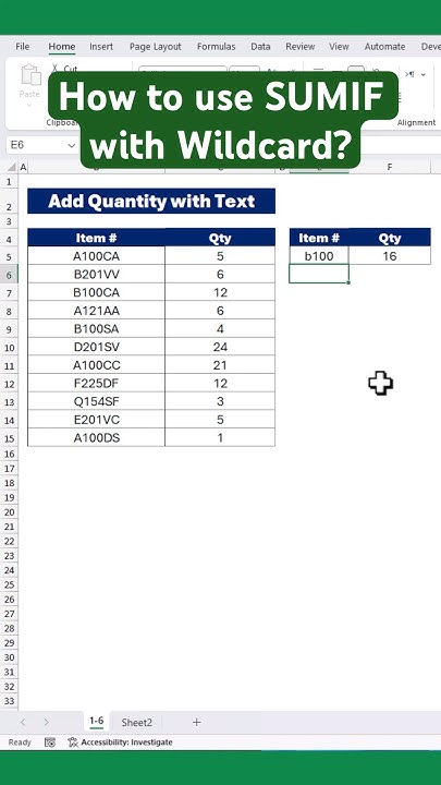 How to use wild card in SUMIF function to sum values if cell contains specific text? #excel ...