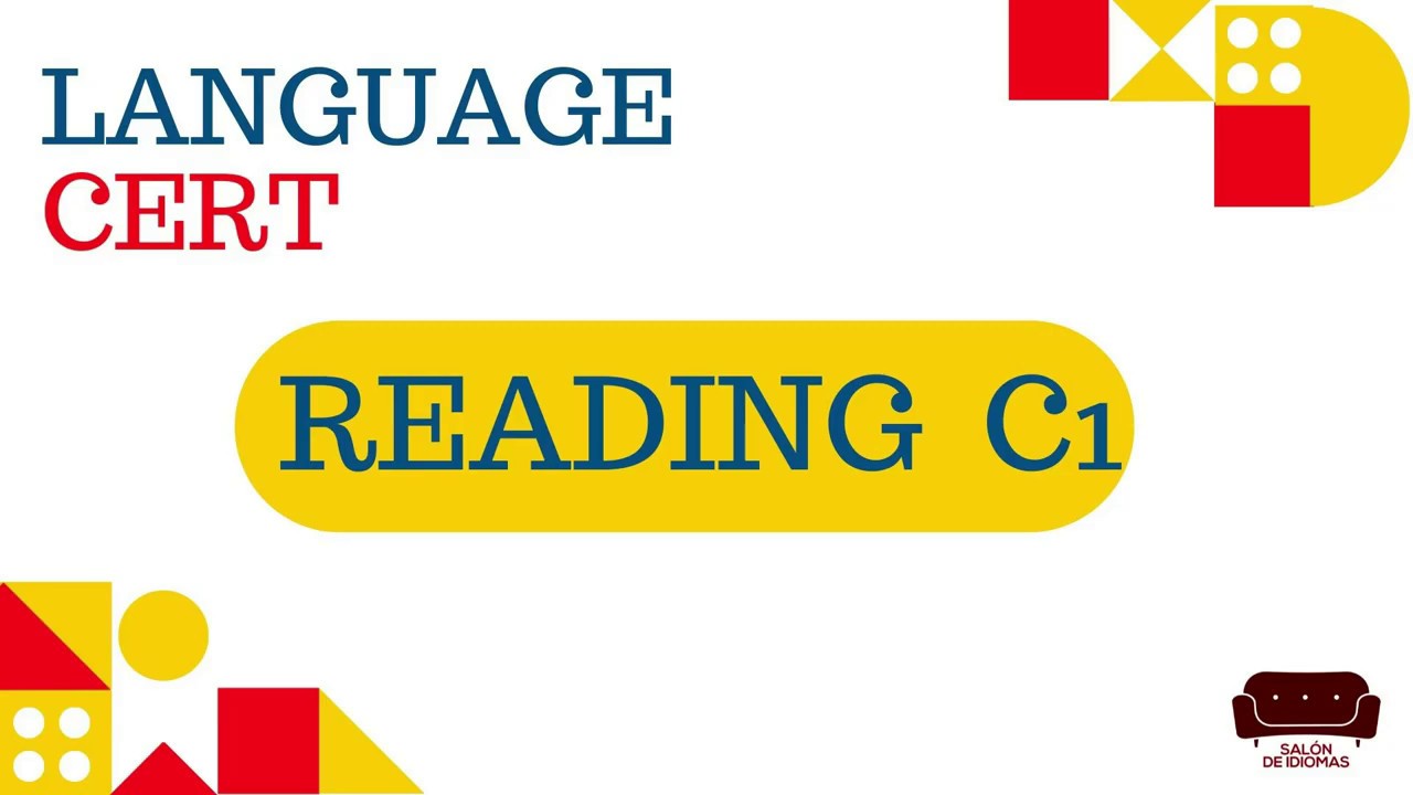 LanguageCERT C1 READING: Modelo para practicar ceñido al original - YouTube