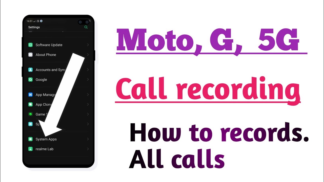 Moto G 5G , Call recording setting How to records All calls Call ...