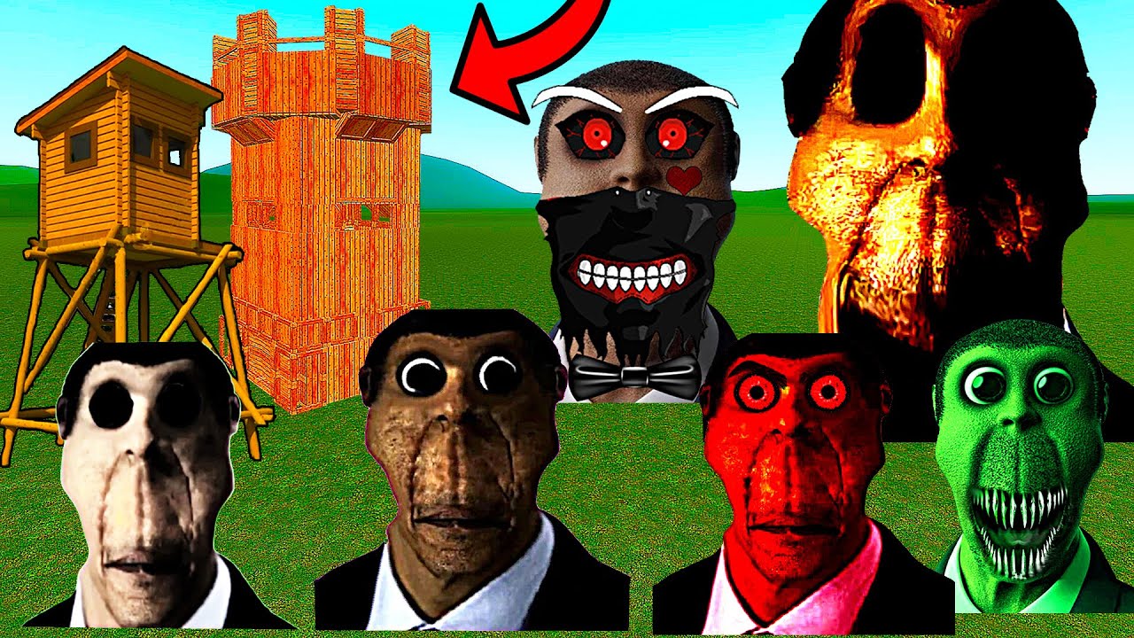 Big Obunga, Monster, Angry Obunga, Green and others Obunga Nextbots VS ...