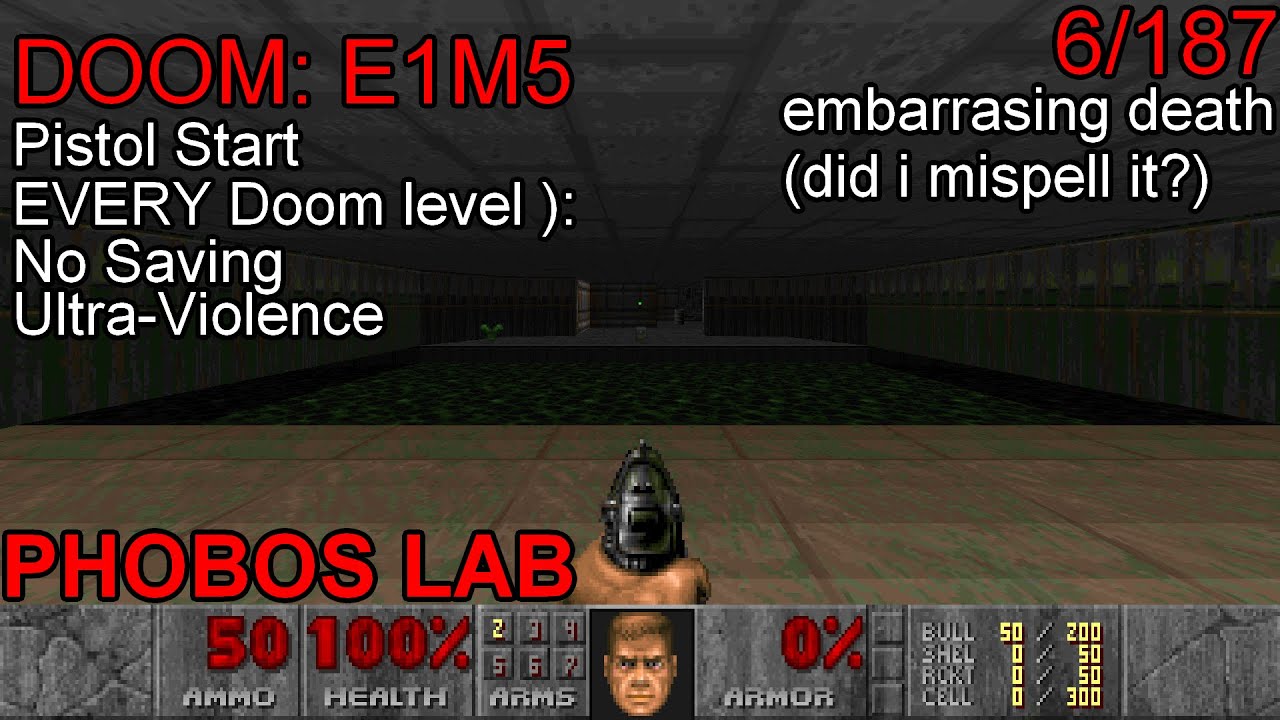 PHOBOS LAB: Pistol Starting Every Level - YouTube