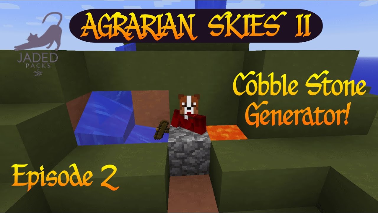 Agrarian Skies 2 / Wood Age & Getting Lava / Ep 02 - Minecraft - YouTube