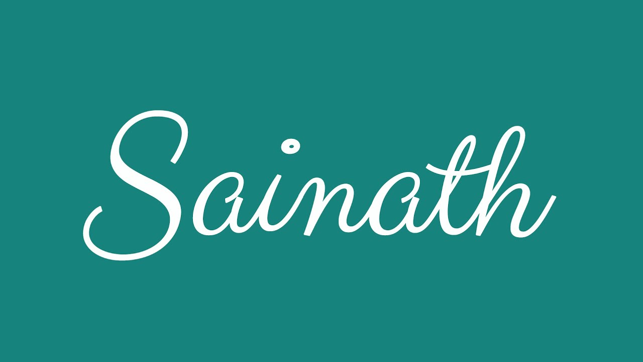 Learn how to Sign the Name Sainath Stylishly in Cursive Writing - YouTube