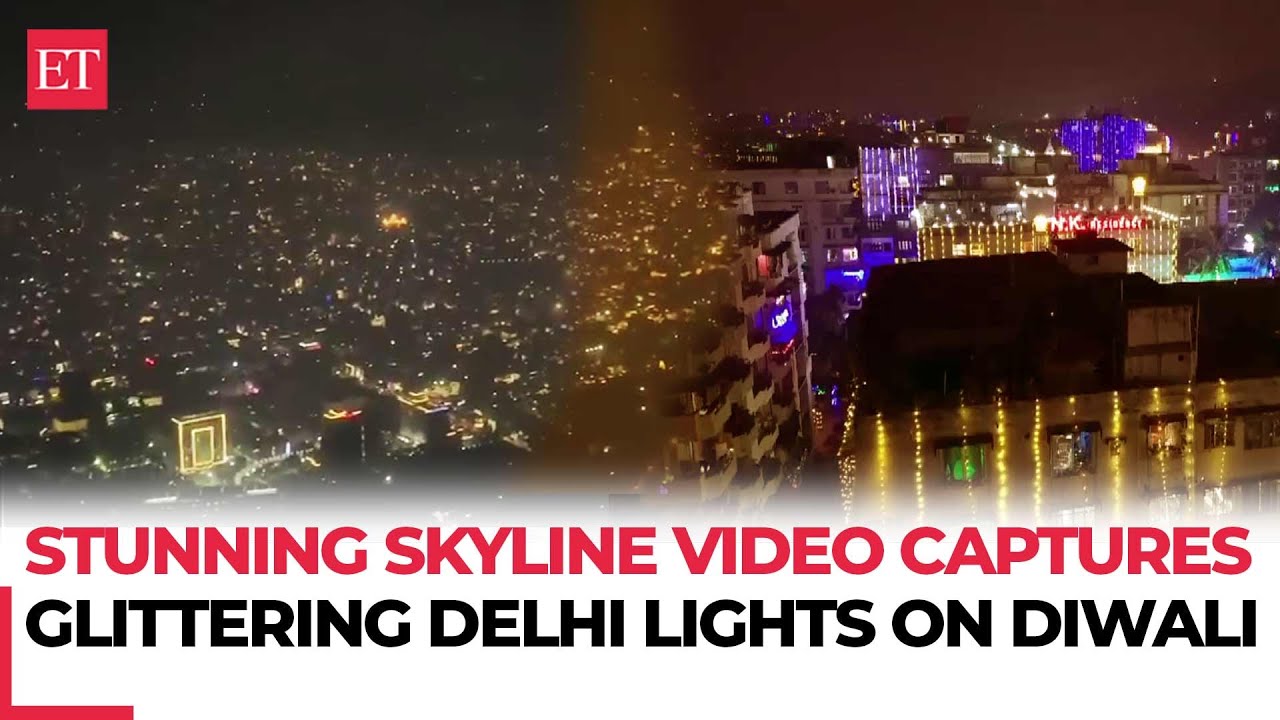 Diwali 2024: Delhi skyline shows the city illuminated in colourful ...