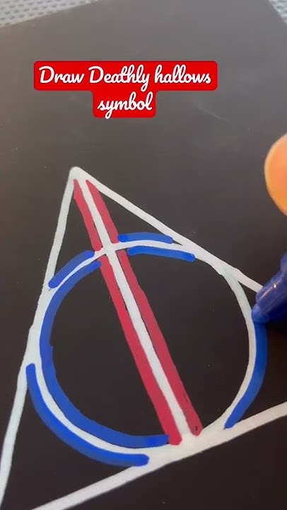 How to draw the Deathly Hallows symbol in glow effect. #shorts # ...