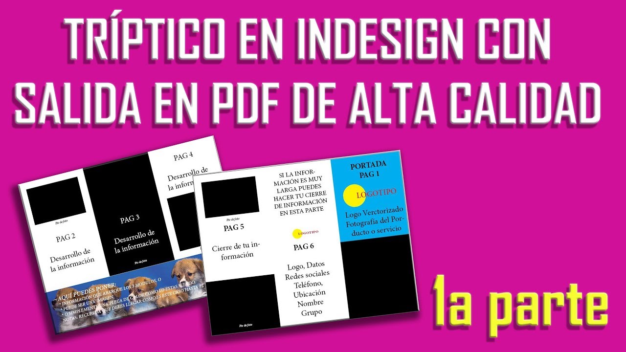 Diseñando triptico en InDesign con salida PDF alta calidad Parte 1 ...
