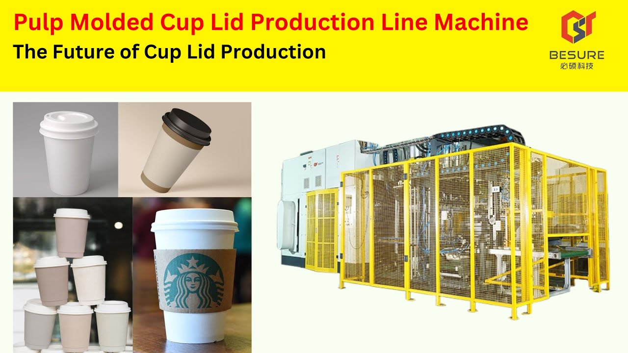 Pulp Molded Cup Lid Production Line Machine | Fully Automatic Pulp ...