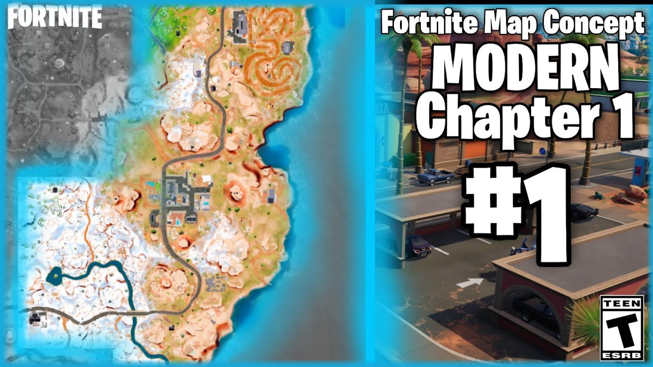 Fortnite Map Concept! MODERN CHAPTER 1|| Progress #1 - YouTube