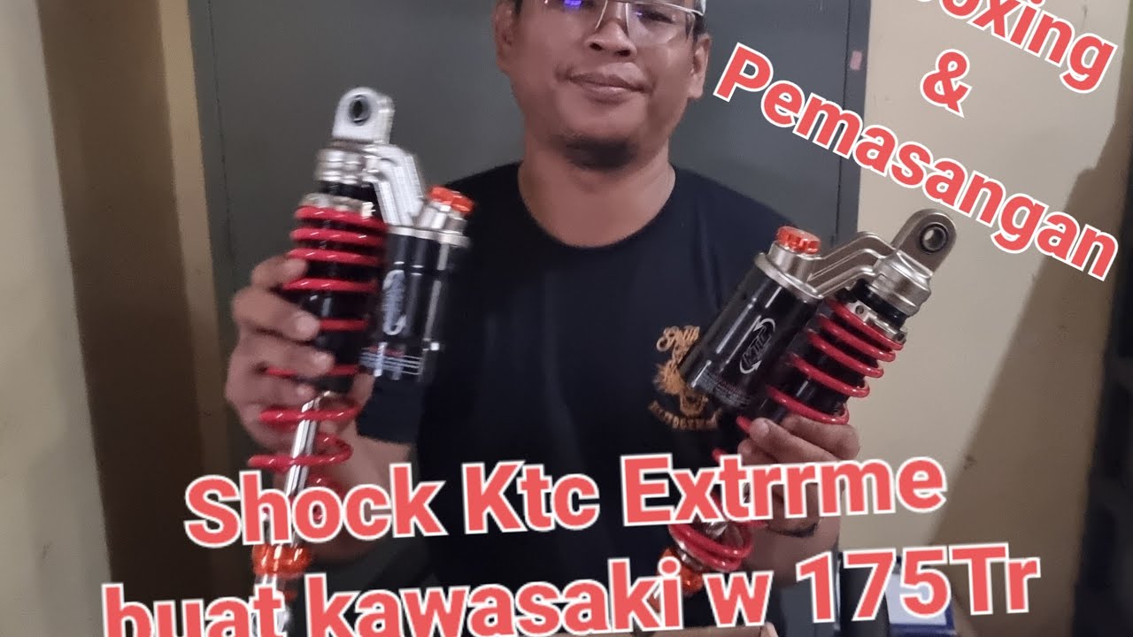unboxing dan pemasangan shock ktc extreme buat kawasaki w175 tr se ...