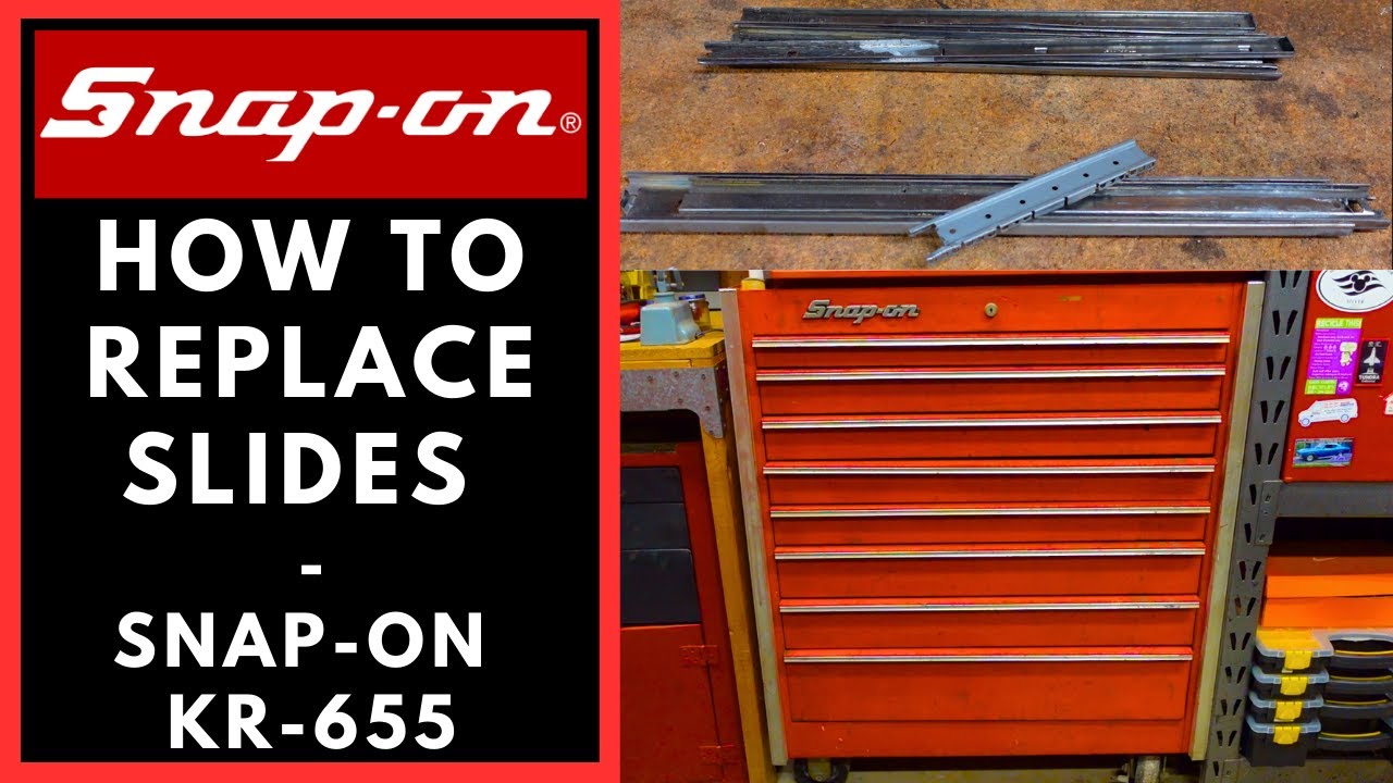 How To Replace Snap On Tool Box Slides - Snap On KR-655 - YouTube