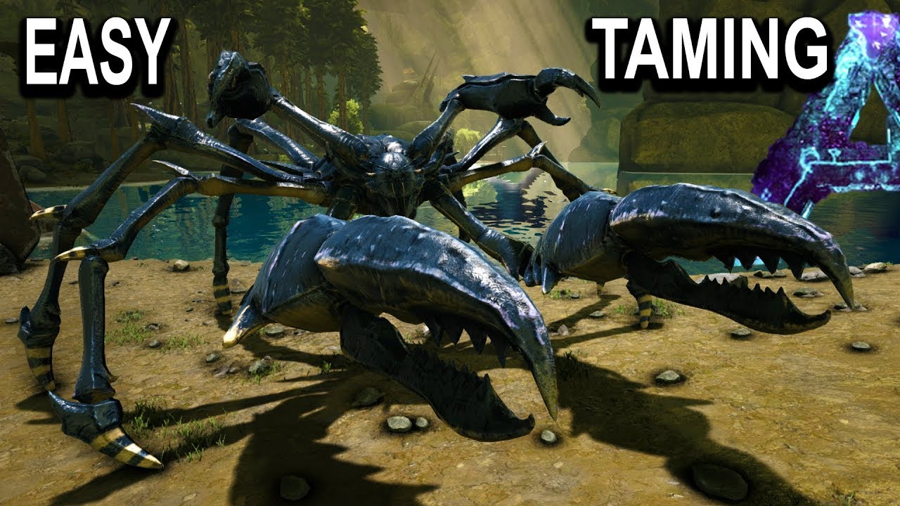 🦀ARK EASY KARKINOS TAMING + ALL ABILITIES!! Ark Aberration How To Tame ...