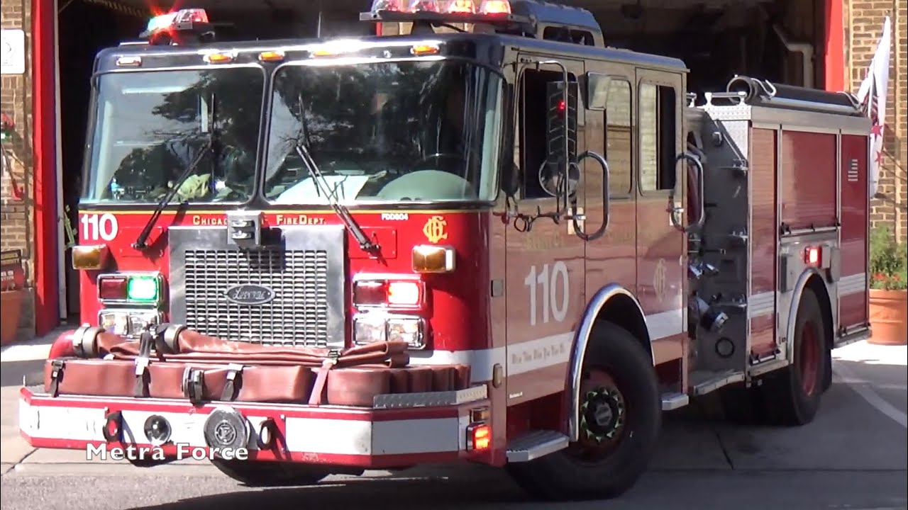Chicago Fire Dept Engine 110 Responding - YouTube
