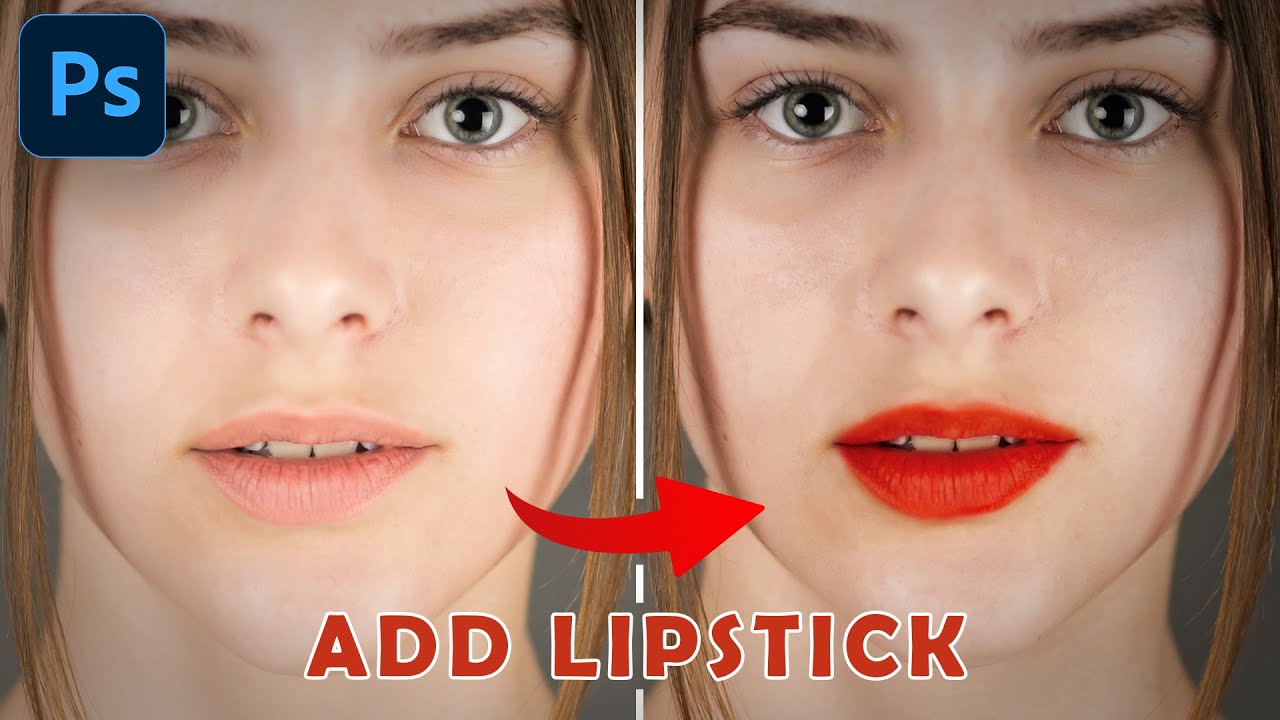 Create Highly Realistic Lipstick in Photoshop - YouTube