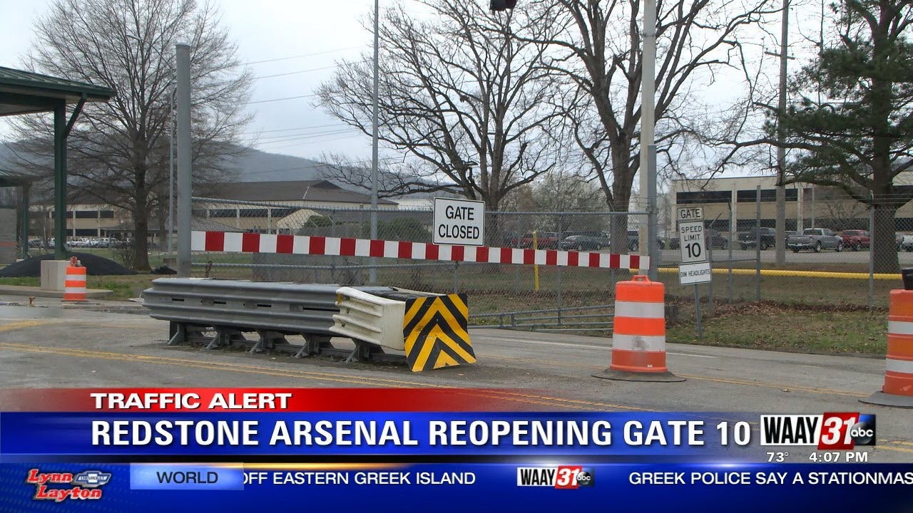 Redstone Arsenal reopening Gate 10 - YouTube