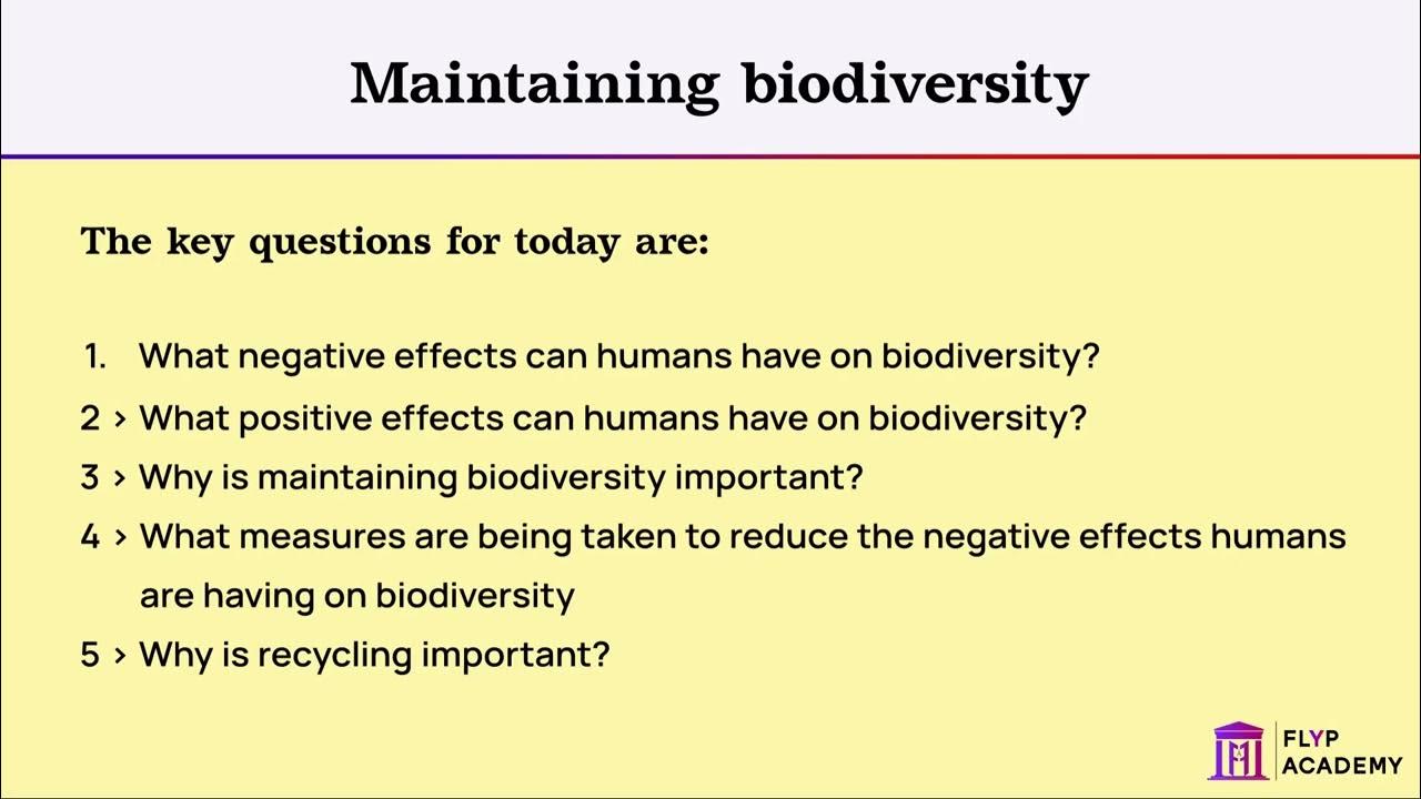 Maintaining Biodiversity | GCSE Biology - Ecology | Flyp Academy - YouTube