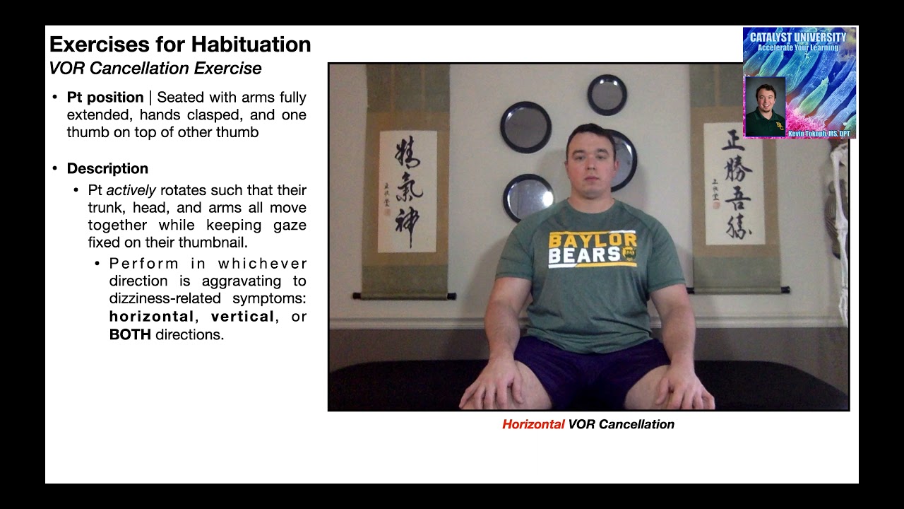 Habituation Exercises for Central Vestibular Deficits EXPLAINED - YouTube