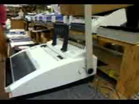DSB CW 350 Binding Machine Live Demo.3gp - YouTube