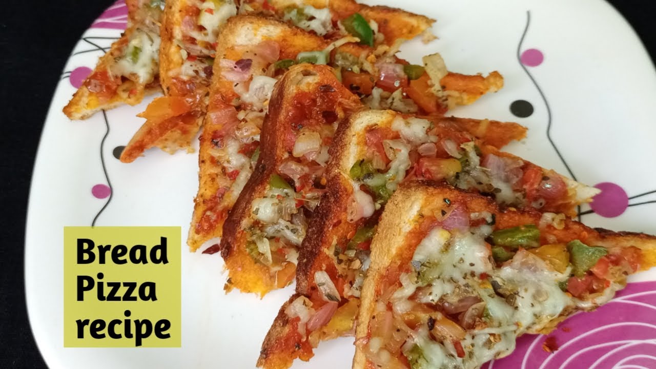 Bread pizza recipe l easy and quick bread pizza recipe in pan - YouTube