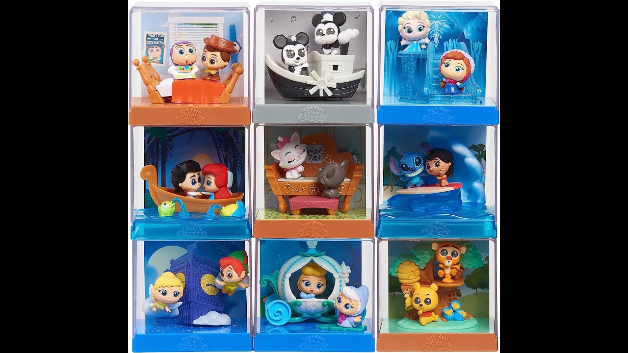 Disney Doorables Movie Moments Series 1 Mystery Box Unboxing - 8 Disney ...
