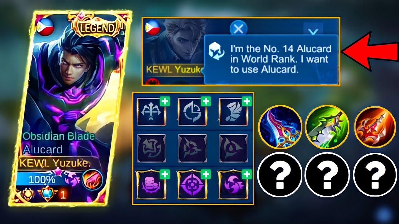 YUZUKE TOP GLOBAL ALUCARD EMBLEM & BUILD REVEAL! | USE THIS FOR AUTOWIN ...