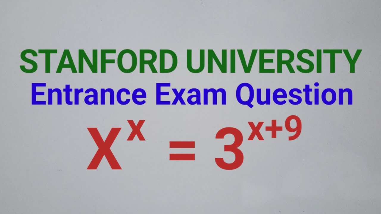 Can You Pass Stanford University Entrance Exam?/Math Olympiad Question ...