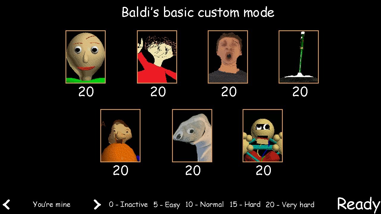 Baldi's basic custom mode Challenge: You're mine (by ...